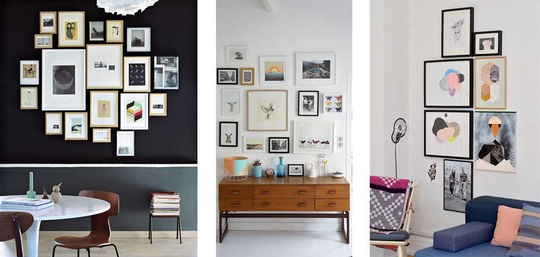 un mur de cadres : 20 idées déco pour accrocher ses cadres au mur avec ...