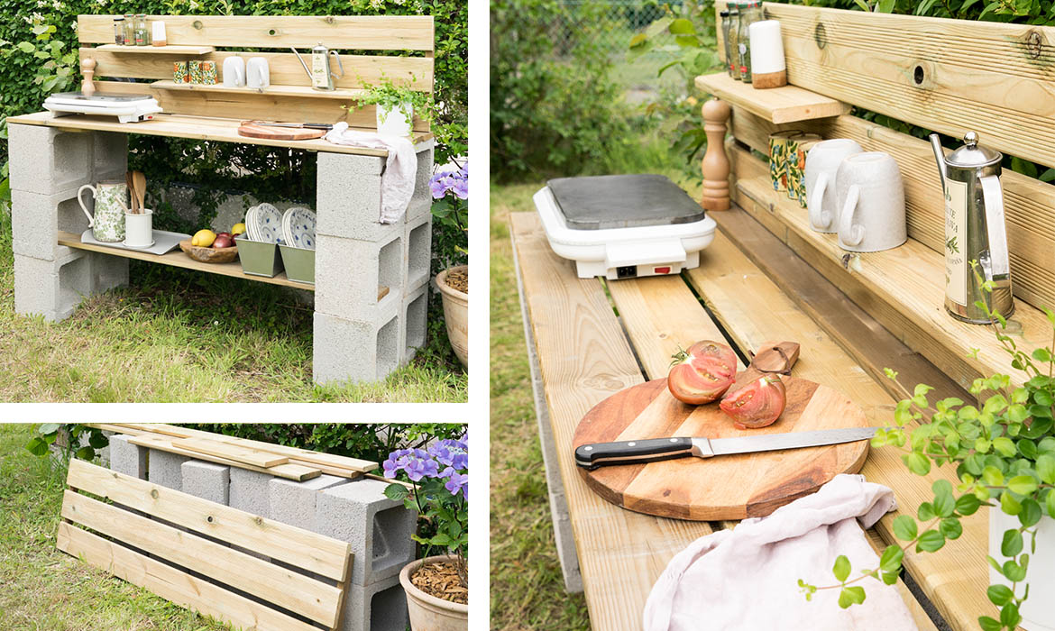 DIY cuisine d'été démontable, rapide et pas chère | Une hirondelle dans ...